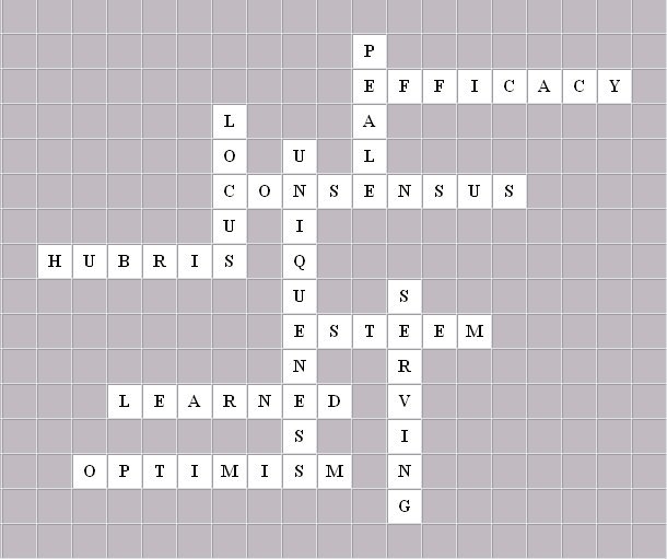 Social Psychology - Crossword